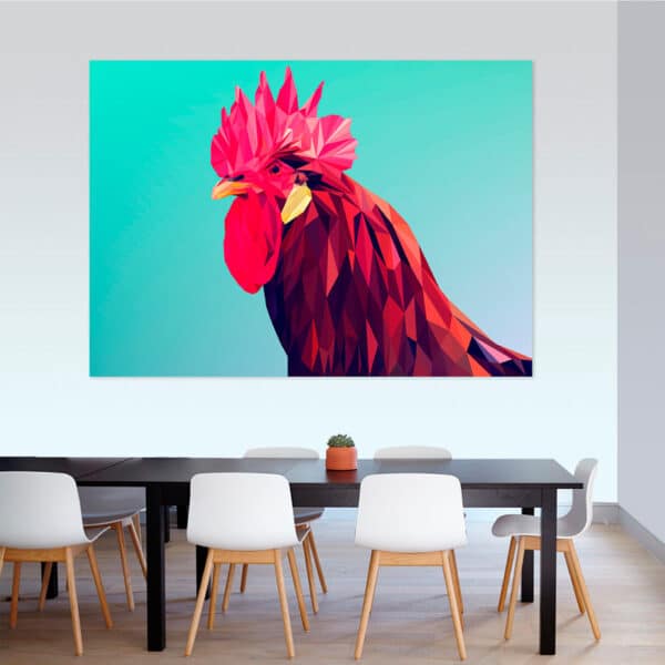 Cuadro Gallo Poligonal - envío gratis en Colombia Artimaña